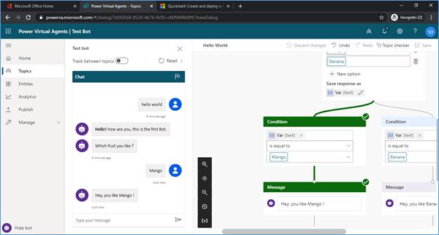 Create Your First Bot Using Microsoft Power Virtual Agents